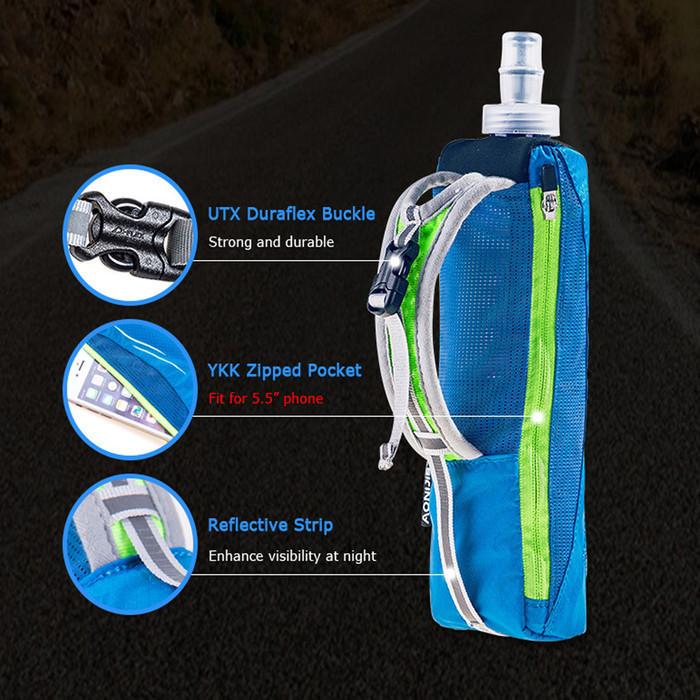 Sarung botol AONIJIE Hand Bottle Grip 908 Black – Hike n Run