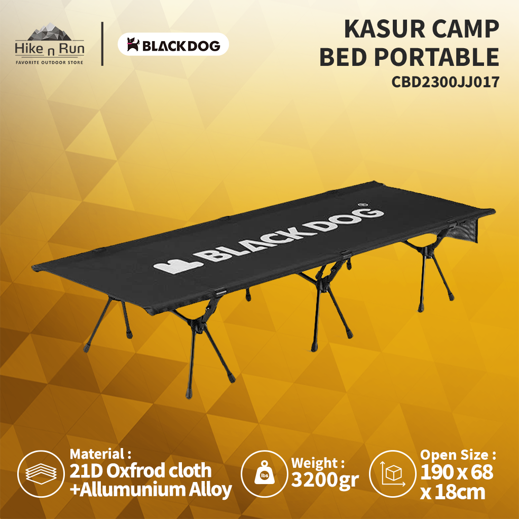 PRE-ORDER!!! CAMP BED CAMPING LIPAT BLACK DOG BD-XJC001 FOLDING VELBED ...