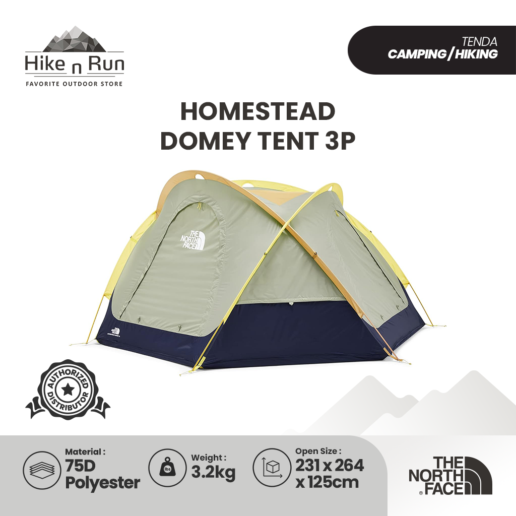 TENDA CAMPING TNF NF0A52VB HOMESTEAD DOMEY TENT 3P– Hike n Run