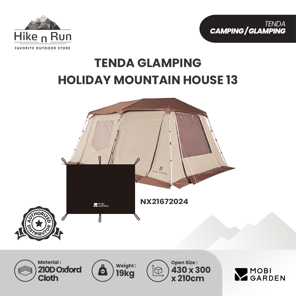 TENDA GLAMPING AUTO MOBI GARDEN NX23661001 HOLIDAY MOUNTAIN HOUSE 13– Hike n Run