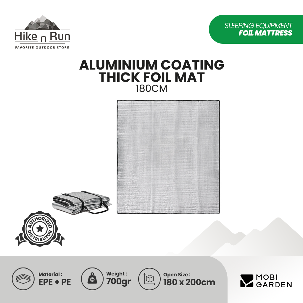 Mobi Garden Matras Aluminium Coating Thick Foil Mat– Hike n Run