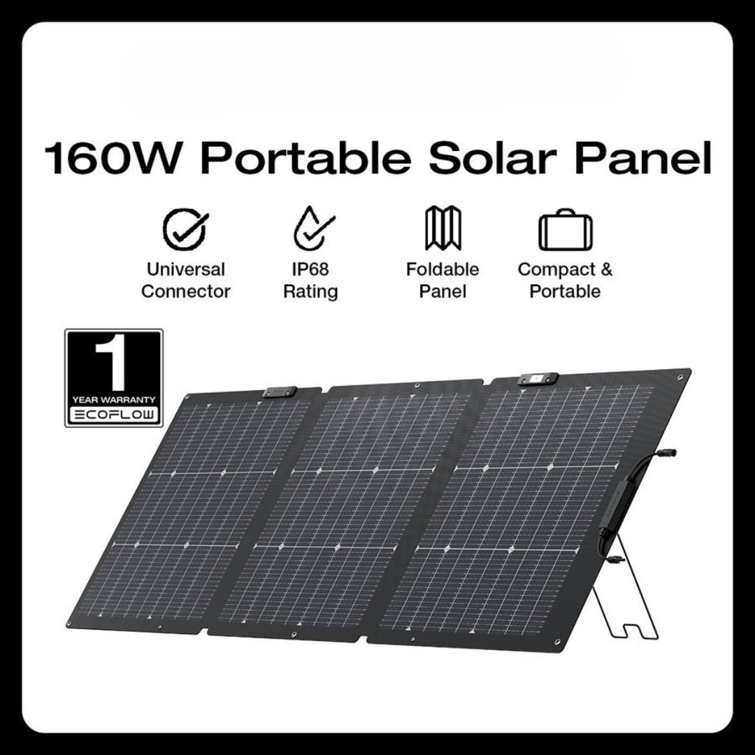 EcoFLow Portable Solar Panel 160W Next Gen Panel Surya IP68 Dapat Dili ...
